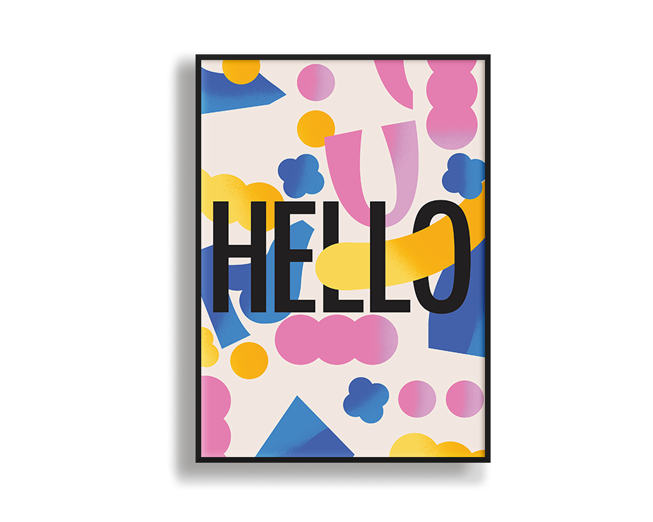 Hello Portrait - Modern Wall Art Australia
