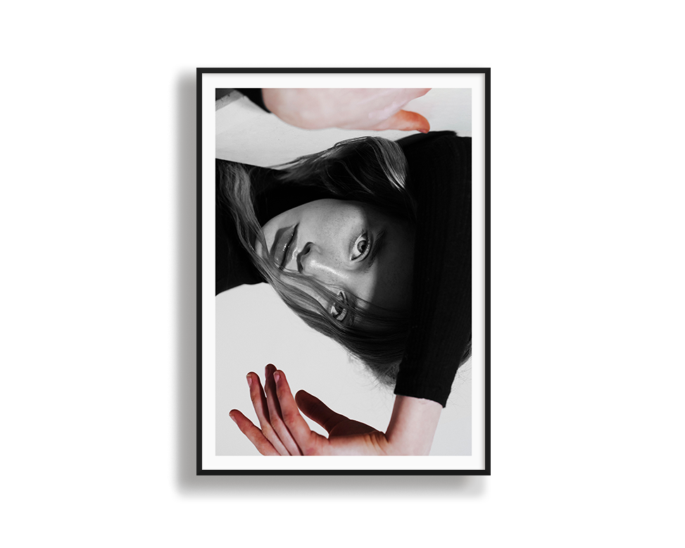 Model Art Portrait Colored - Modern Wall Art Australia