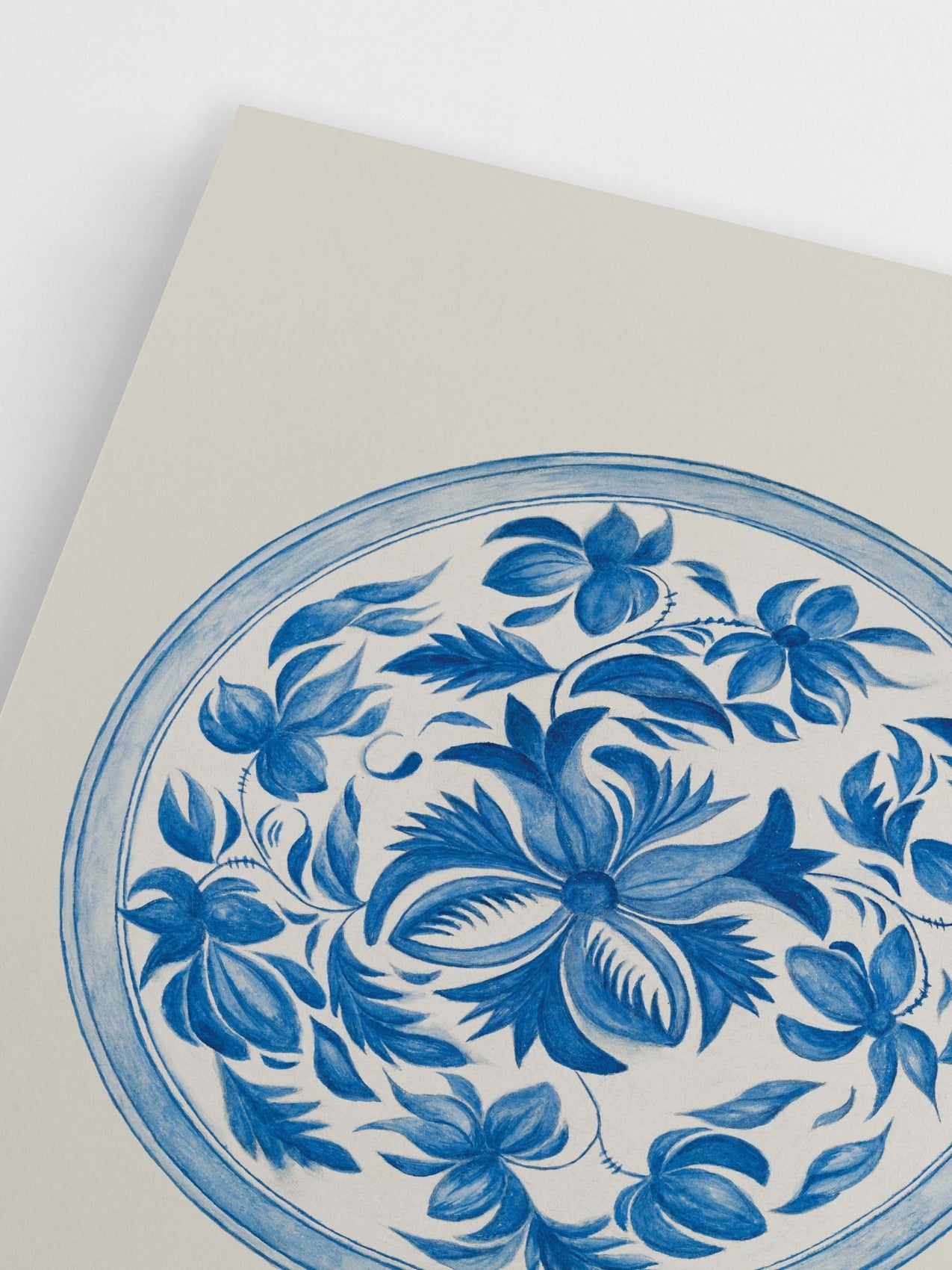 Poster Hub - Blue China Plate | Wall to Wall Prints and More