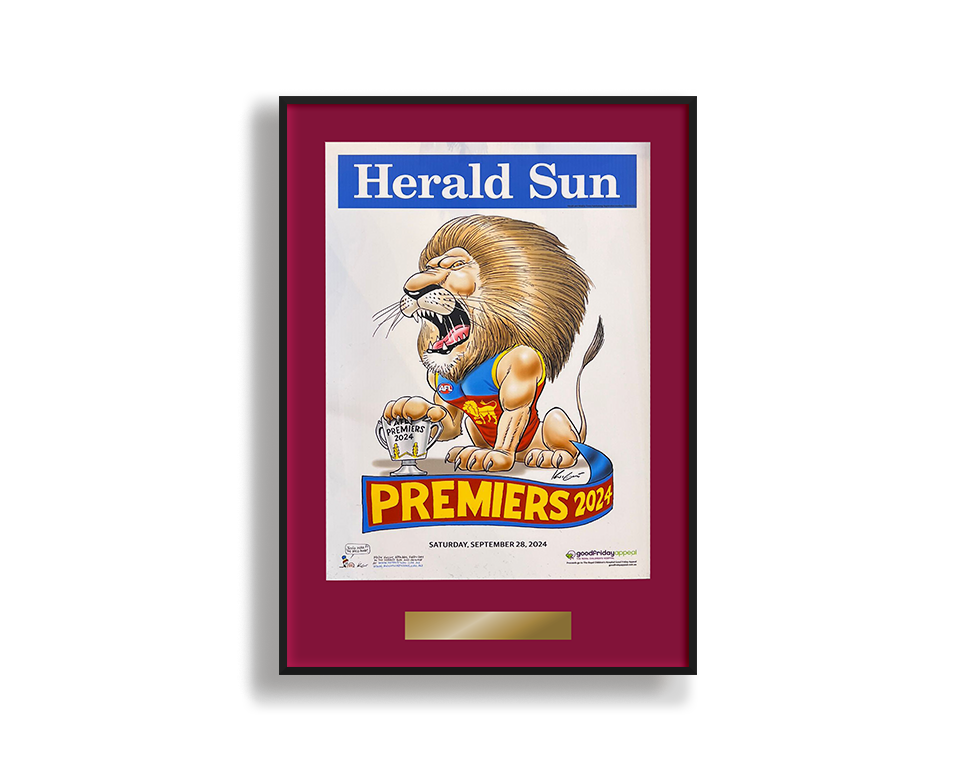 Mark Knight Herald Sun Brisbane Lions Official Deluxe Framed Print ...