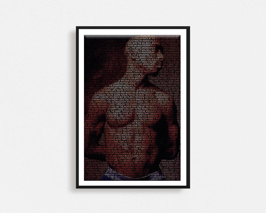 Tupac Shakur Typography Frame