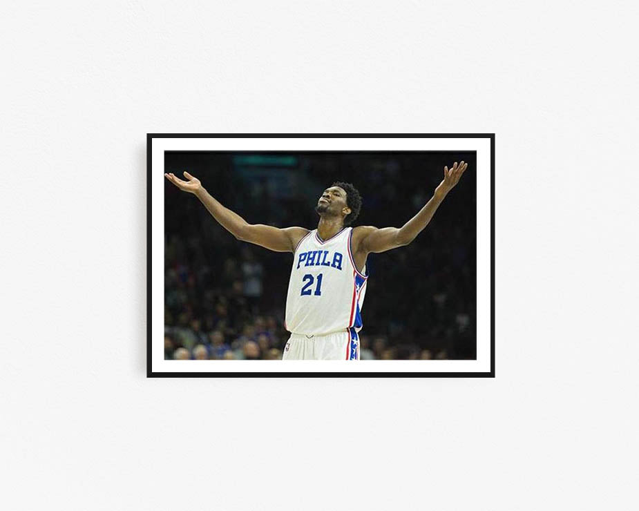 Joel Embiid Hands Up
