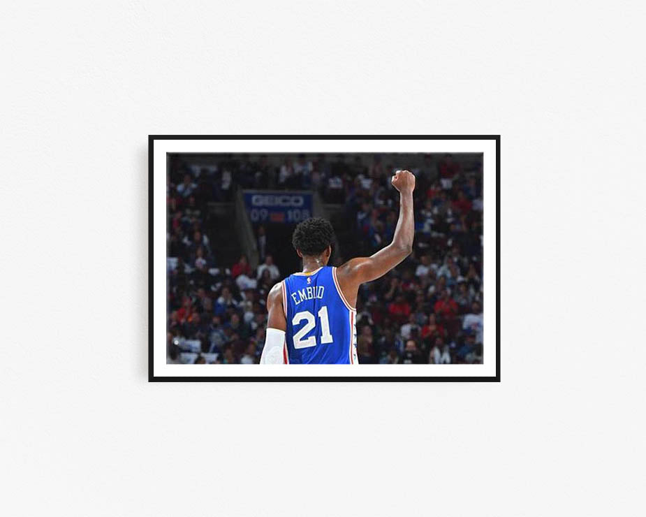 Joel Embiid Hand Up Wall Art - Joel Embiid Art